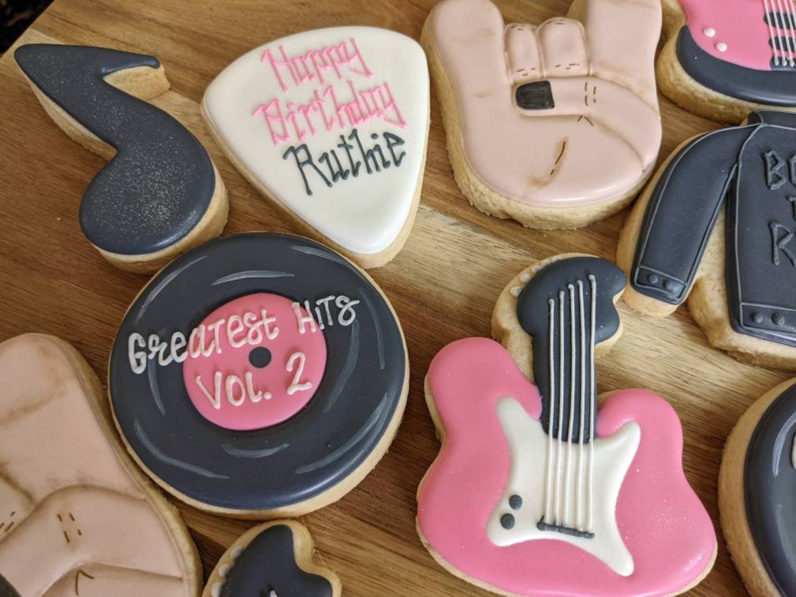 Born Two Rock, Rock Music Themed Cookies (36 Cookies) - Etsy