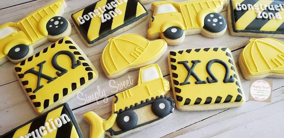 Construction Themed Cookies (36 Cookies) - Etsy