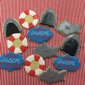 Shark Week Themed Cookie (36 Cookies) - Etsy