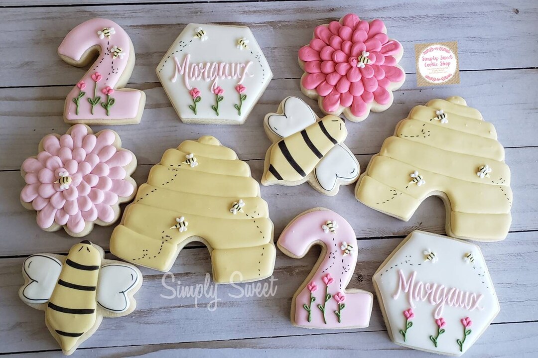 Busy Bee Birthday Cookies (50 Cookies) - Etsy