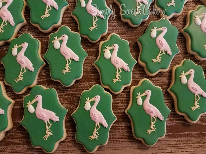 Stork Cookies 36 Cookies - Etsy