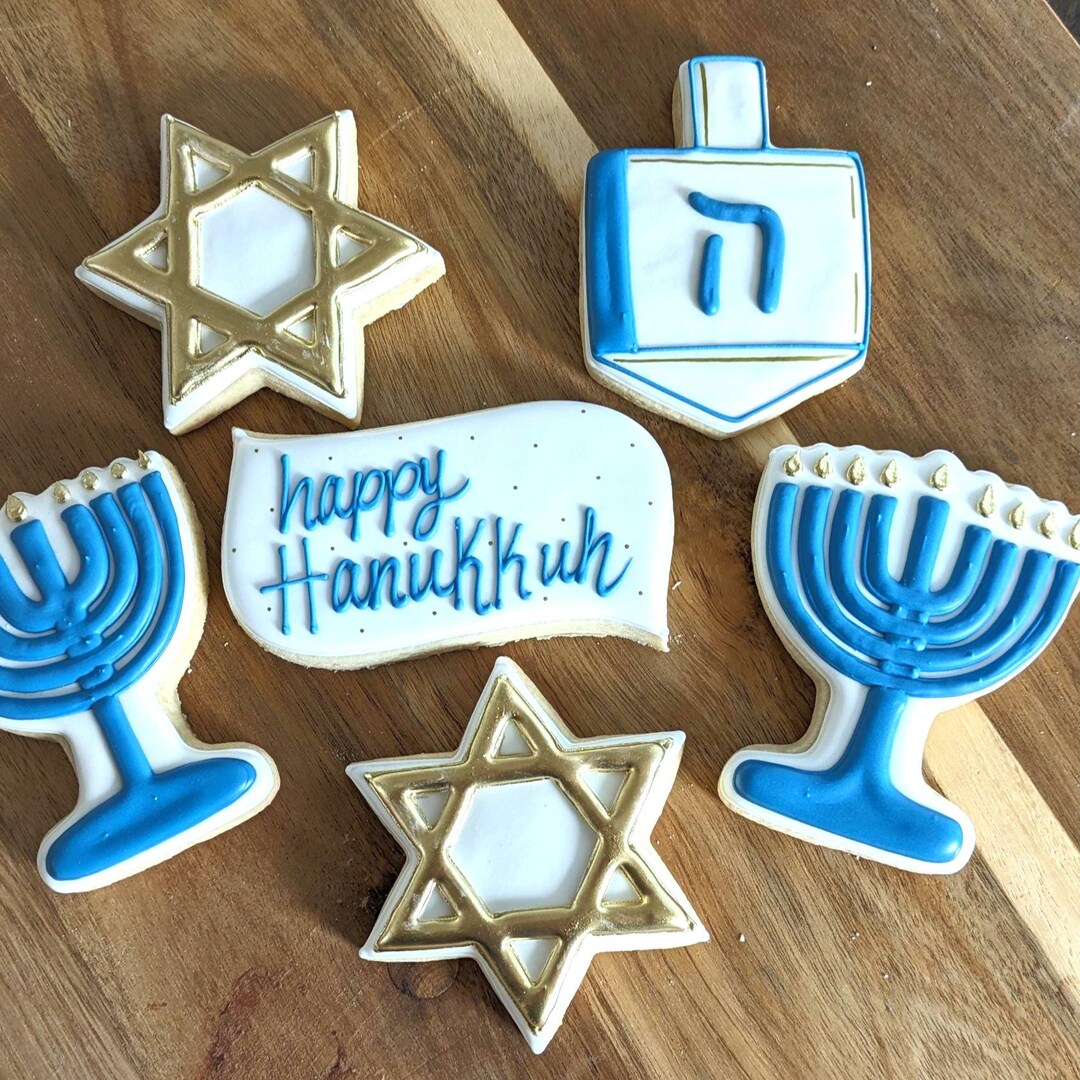 Hanukkah Cookies 24 Cookies - Etsy