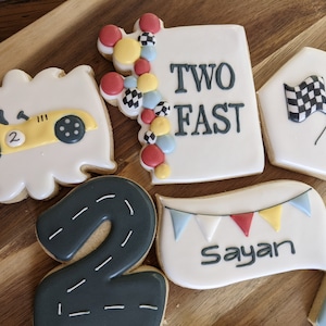 Custom Listing Race Car Birthday Cookies (36 Cookies) - Etsy