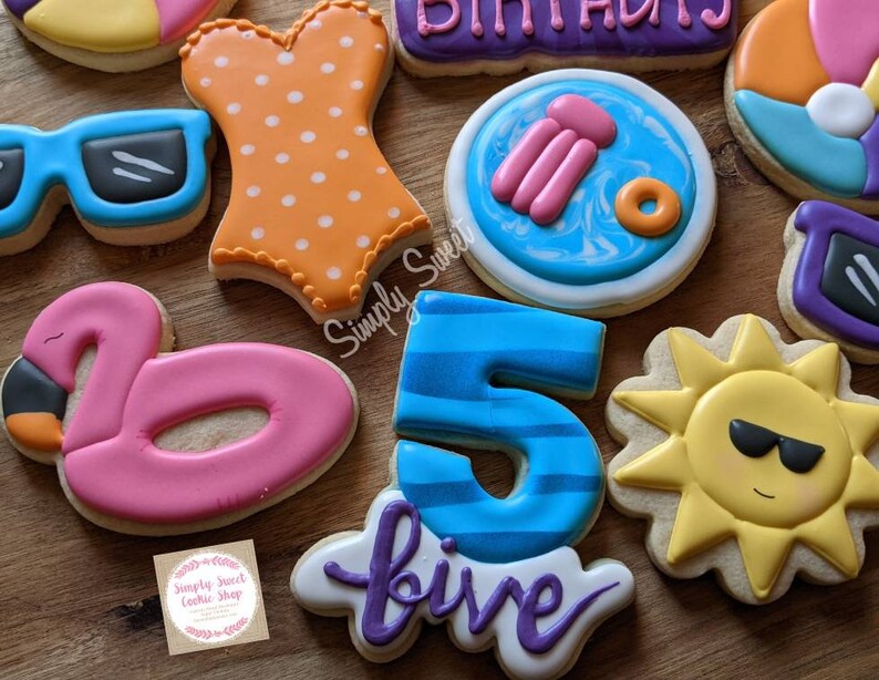Pool Party Summer Beach Cookies 36 Cookies - Etsy