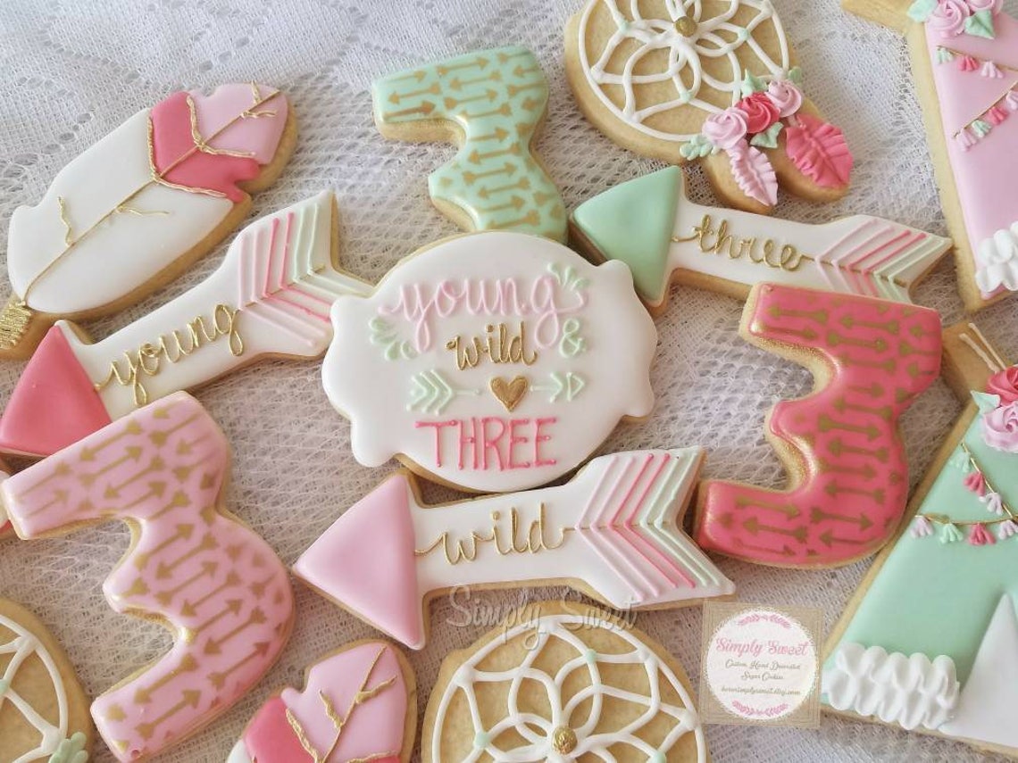 Young, Wild and Three Tribal Sugar Cookies - Etsy