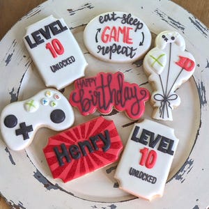Video Game, Gamer Birthday Cookies ( 36 Cookies) - Etsy