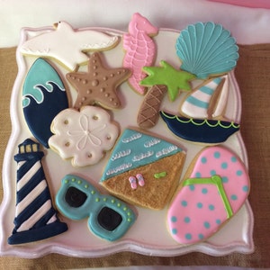 Beach Themed Cookies (36 Cookies) - Etsy