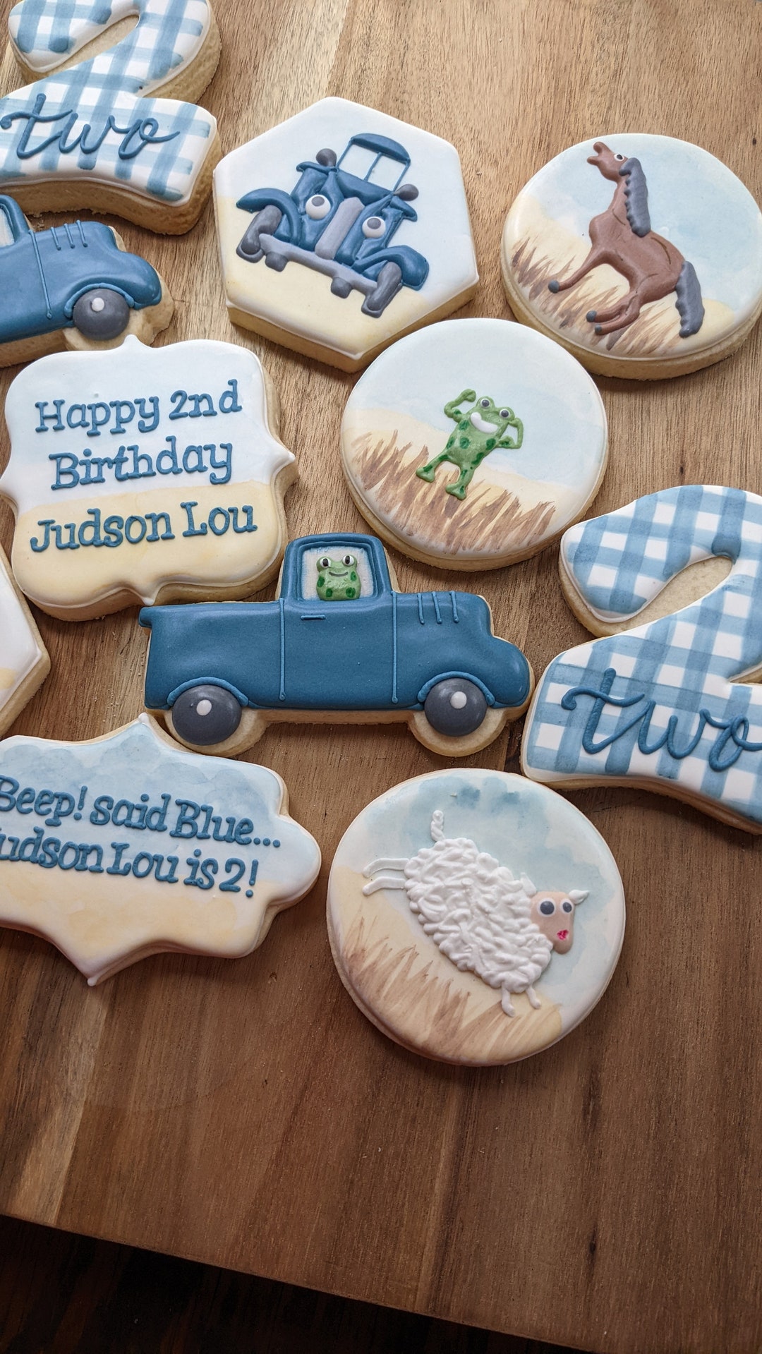 Custom Little Blue Truck Book Themed Cookies (36) - Etsy