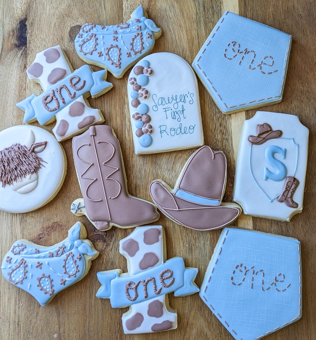 Cowboy, Rodeo Themed Cookies (48 Cookies) - Etsy