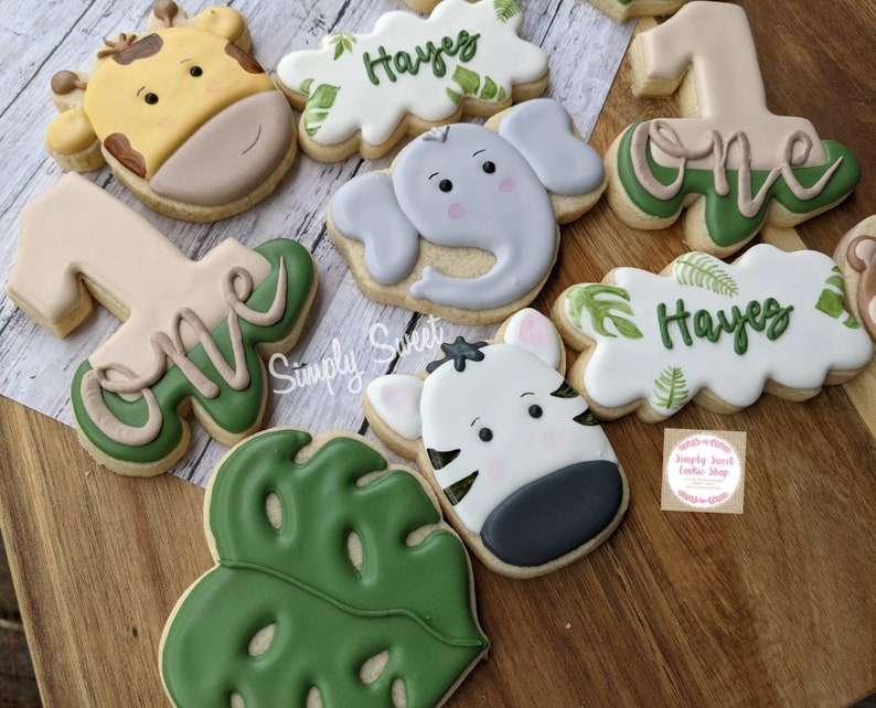 Jungle Themed, Wild One Birthday Cookies (36 Cookies) - Etsy