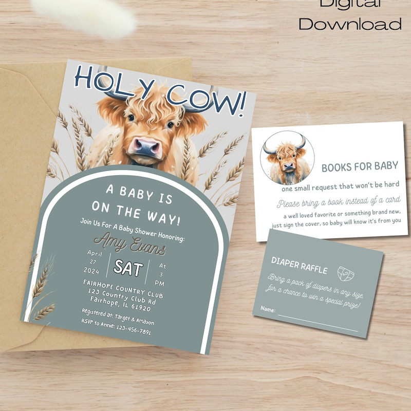 Holy Cow Baby Shower - Etsy