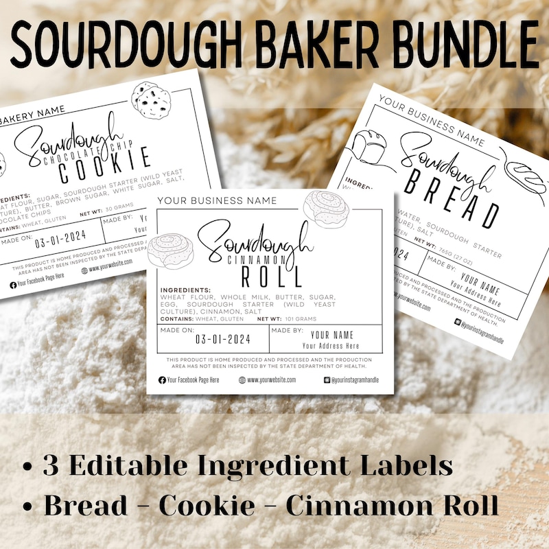 Home Baking Bread Labels - Etsy