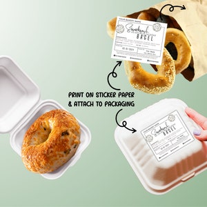 Sourdough Bagel Ingredient Label, Made on & Made by Card; Jalapeno ...