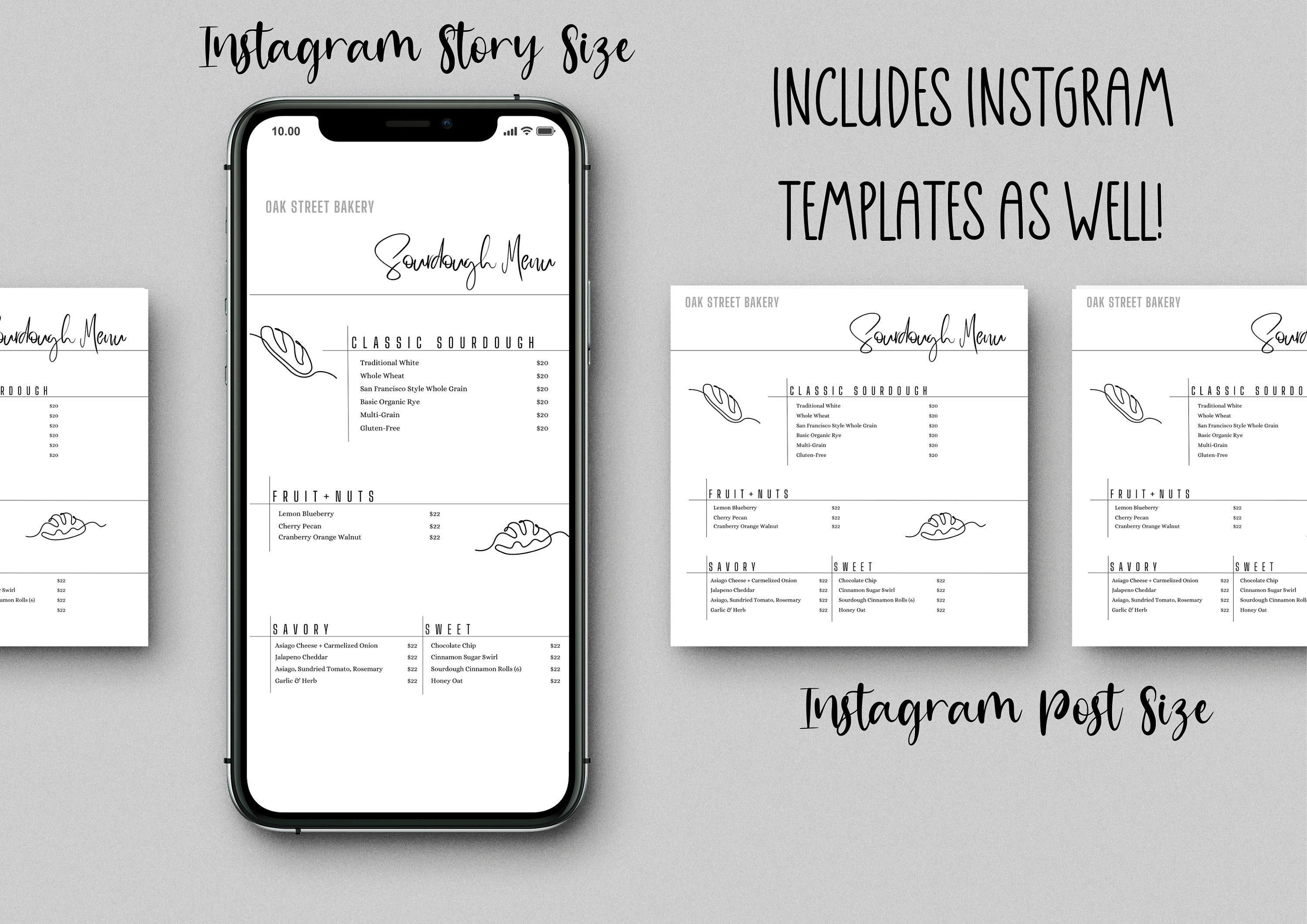 Sourdough Bread Menu, Pricing & Options List; Custom Bakery Menu; Home ...