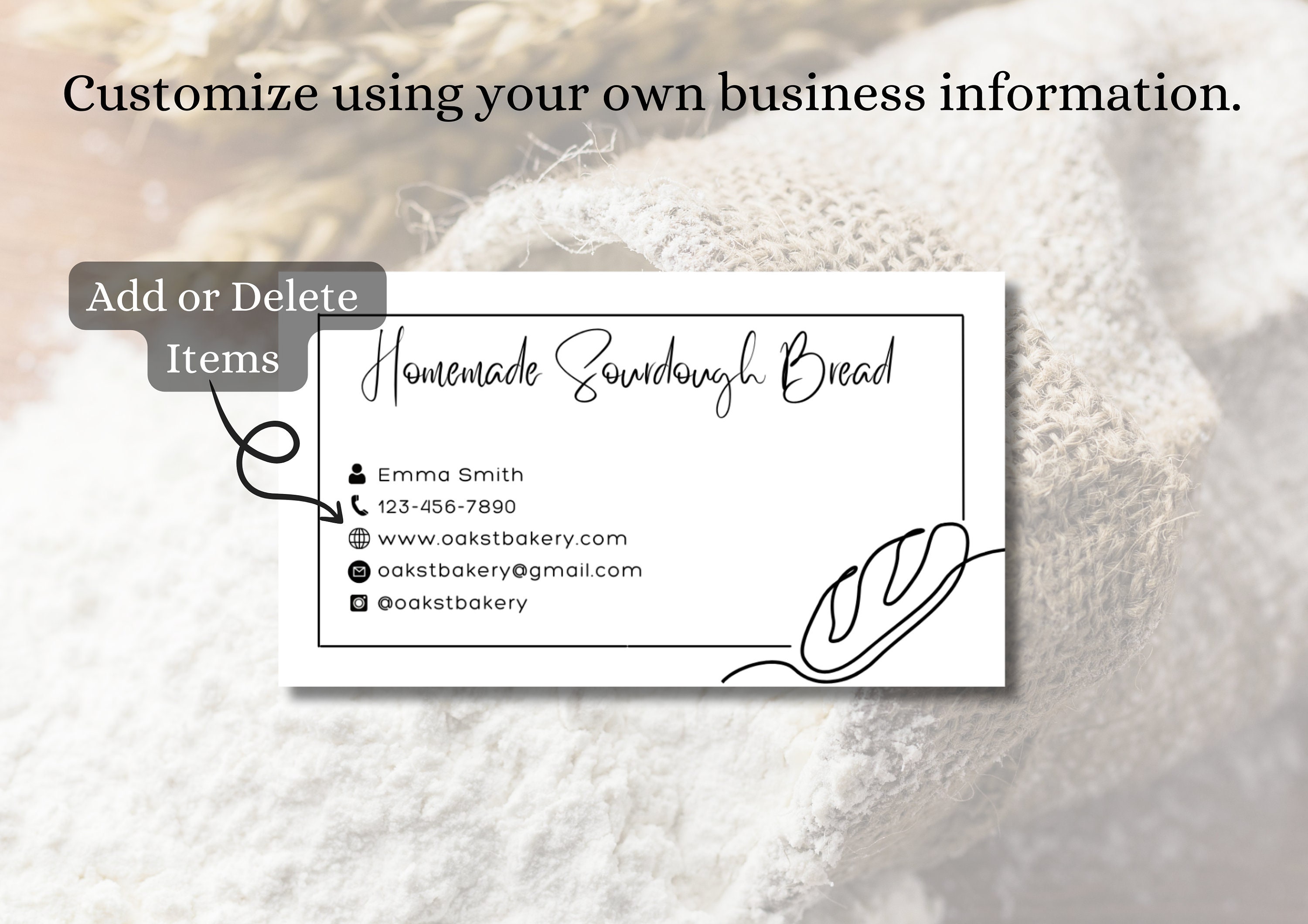 MEGA BUNDLE: Sourdough Bread Thank You Card & Tags Bread Ingredient ...