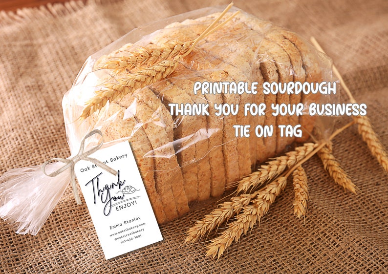 COMPLETE SOURDOUGH BUNDLE: Bread Thank You Card & Tags Bread Ingredient ...