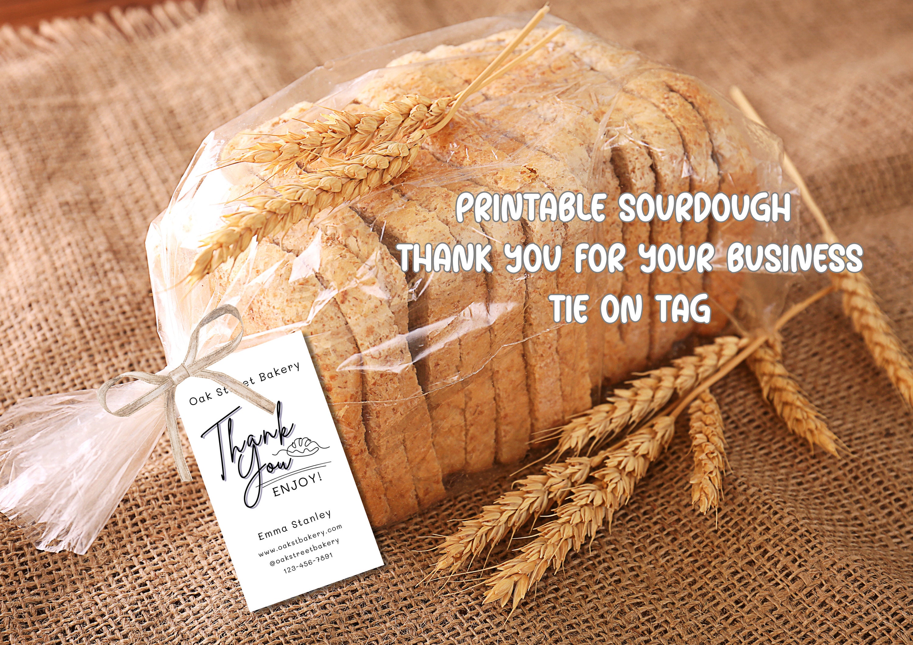 COMPLETE SOURDOUGH BUNDLE: Bread Thank You Card & Tags Bread Ingredient ...