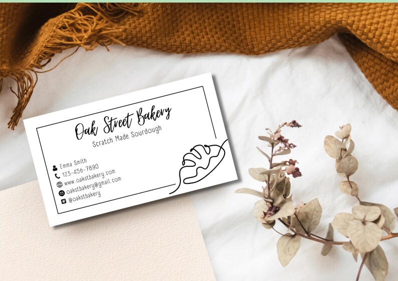Sourdough Business Card + Rewards Card; Home Baker Business Card, DIY ...
