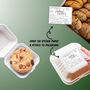 Sourdough Chocolate Chip Cookie Ingredient Label, Made on & Made by ...