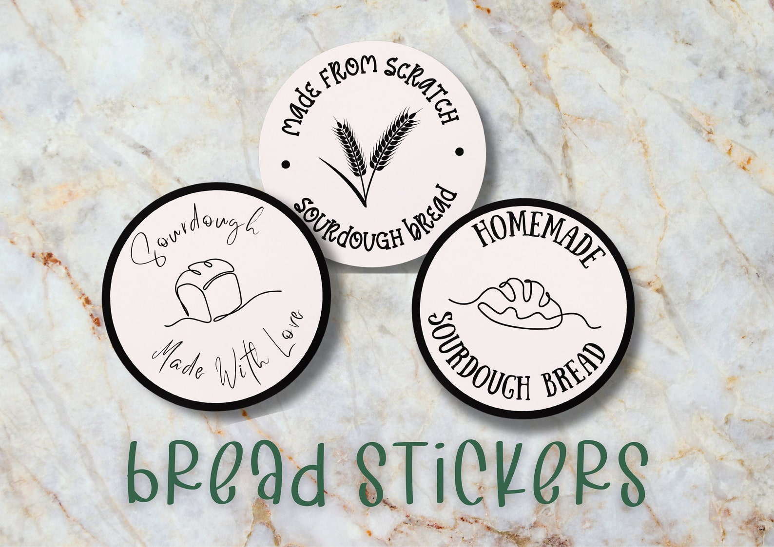 Sourdough Stickers, DIY Printable Bread Stickers; Simplistic Design for ...