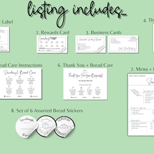 COMPLETE SOURDOUGH BUNDLE: Bread Thank You Card & Tags; Bread ...