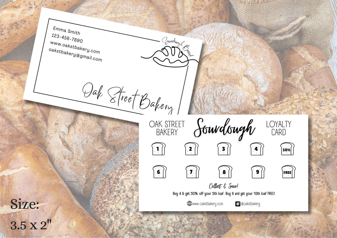 COMPLETE SOURDOUGH BUNDLE: Bread Thank You Card & Tags Bread Ingredient ...