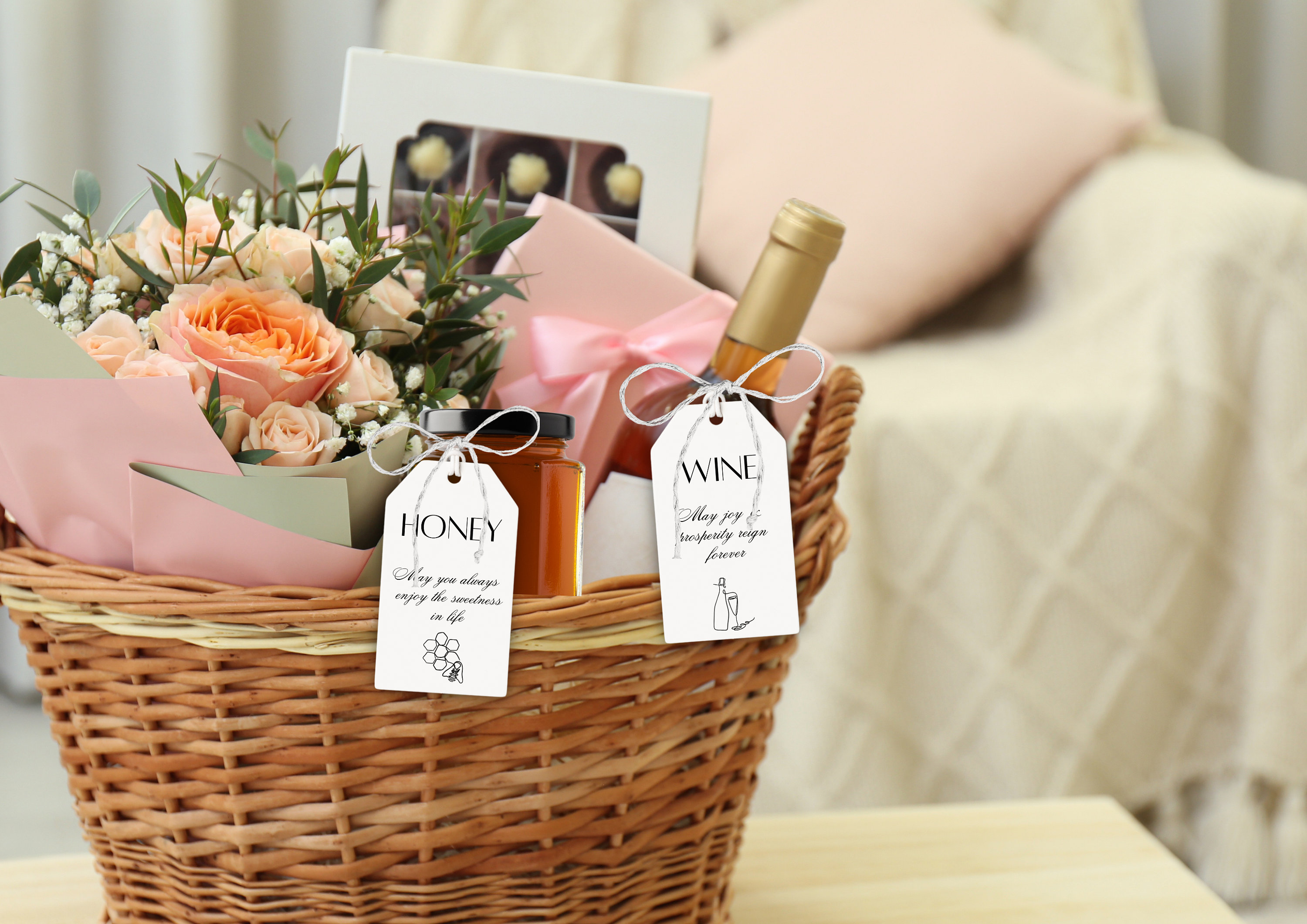 Housewarming Blessing Tags, New Home Salt Wine Bread Gift Tags ...