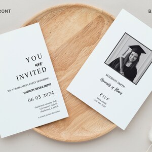 Graduation Party Invitation; College Graduate Invite; High School Grad ...