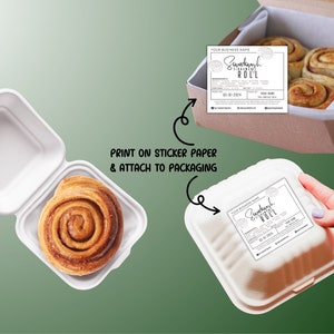 Sourdough Cinnamon Roll Ingredient Label, Made on & Made by Card ...