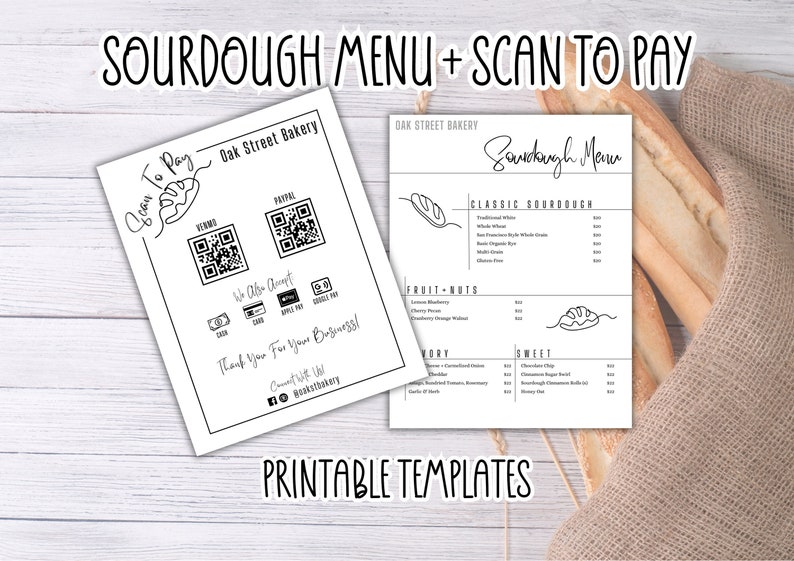 Sourdough Bread Menu, Pricing & Options List; Custom Bakery Menu; Home ...