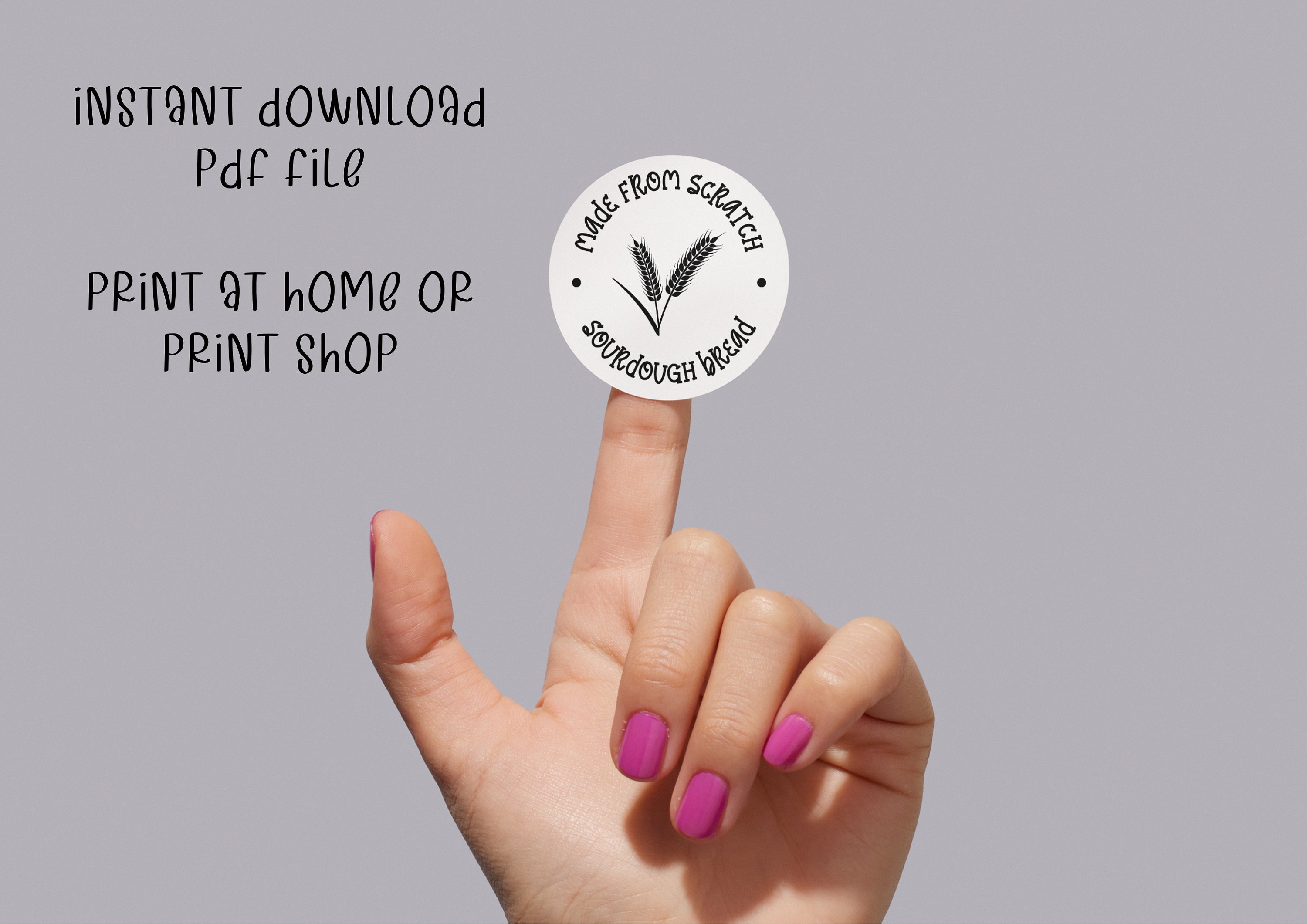 Sourdough Stickers, DIY Printable Bread Stickers; Simplistic Design for ...