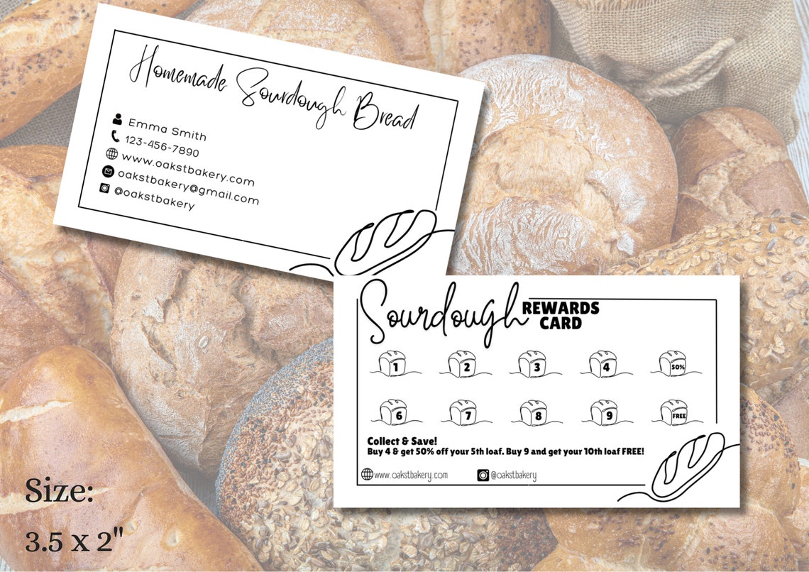 COMPLETE SOURDOUGH BUNDLE: Bread Thank You Card & Tags Bread Ingredient ...