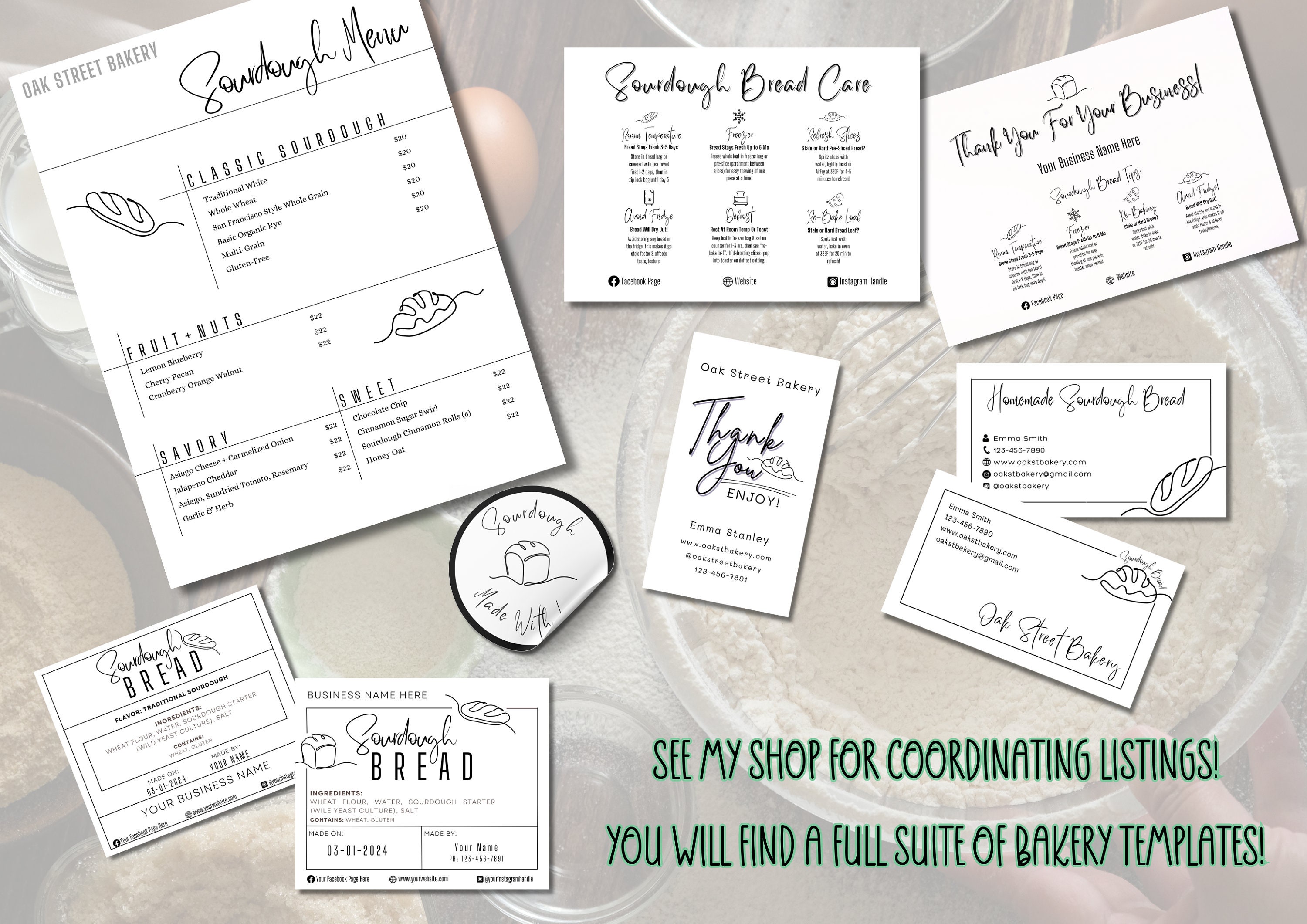 Sourdough Bread Receipt, Customer Bakery Receipt Bread Business Home ...