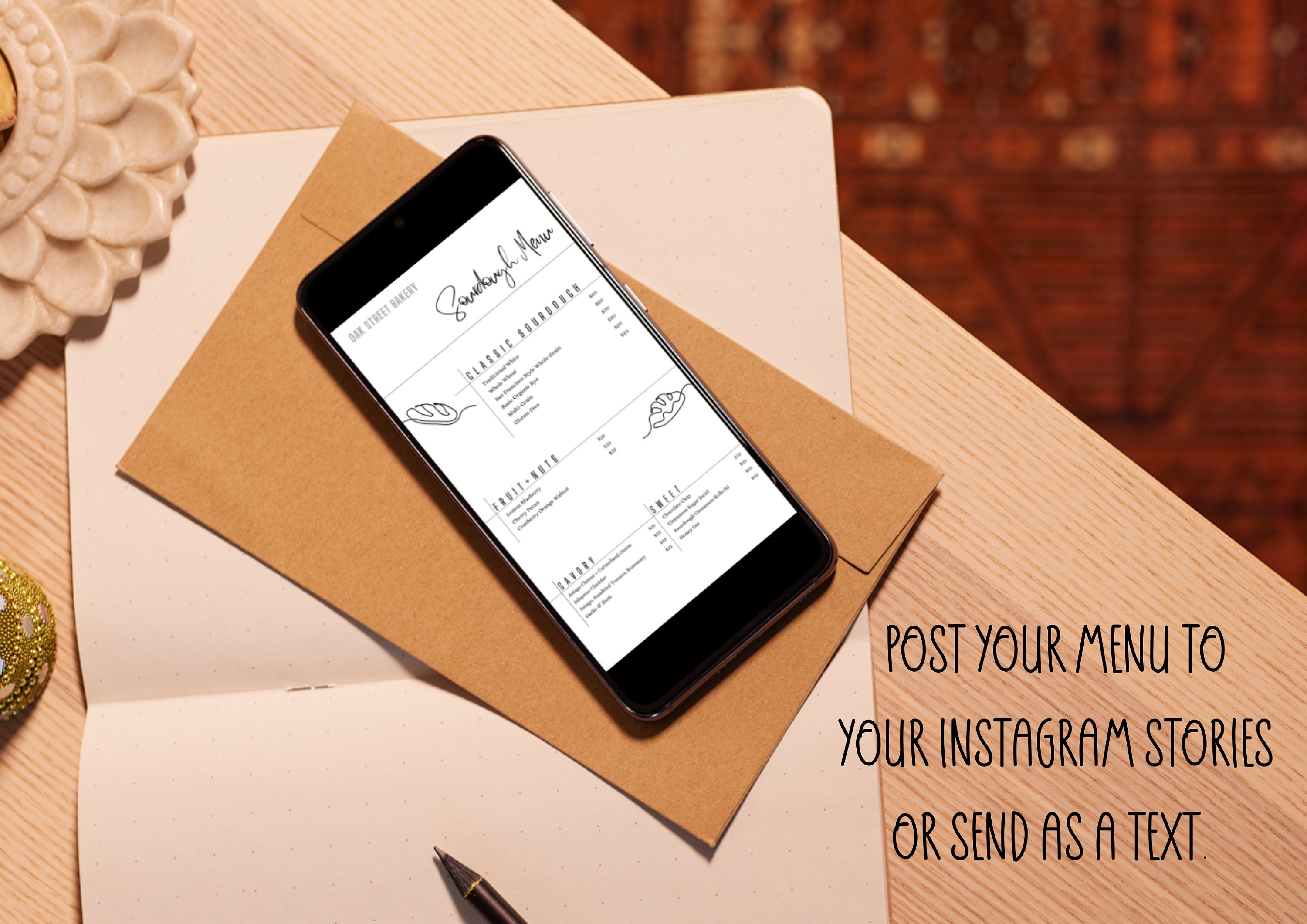 Sourdough Bread Menu, Pricing & Options List; Custom Bakery Menu; Home ...