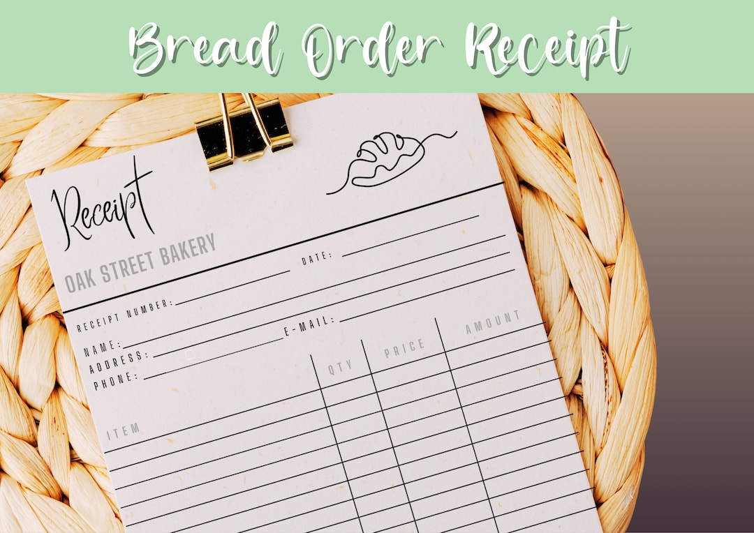 Sourdough Bread Receipt, Customer Bakery Receipt Bread Business Home ...