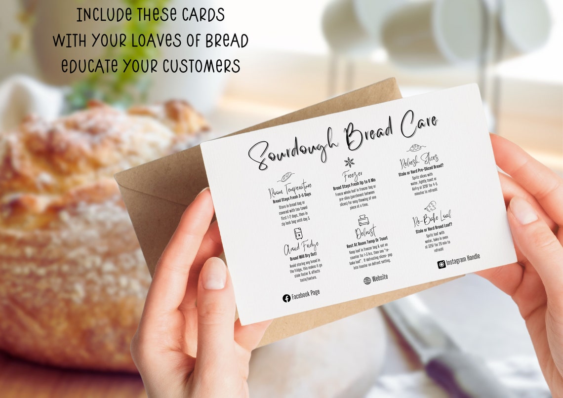 COMPLETE SOURDOUGH BUNDLE: Bread Thank You Card & Tags Bread Ingredient ...