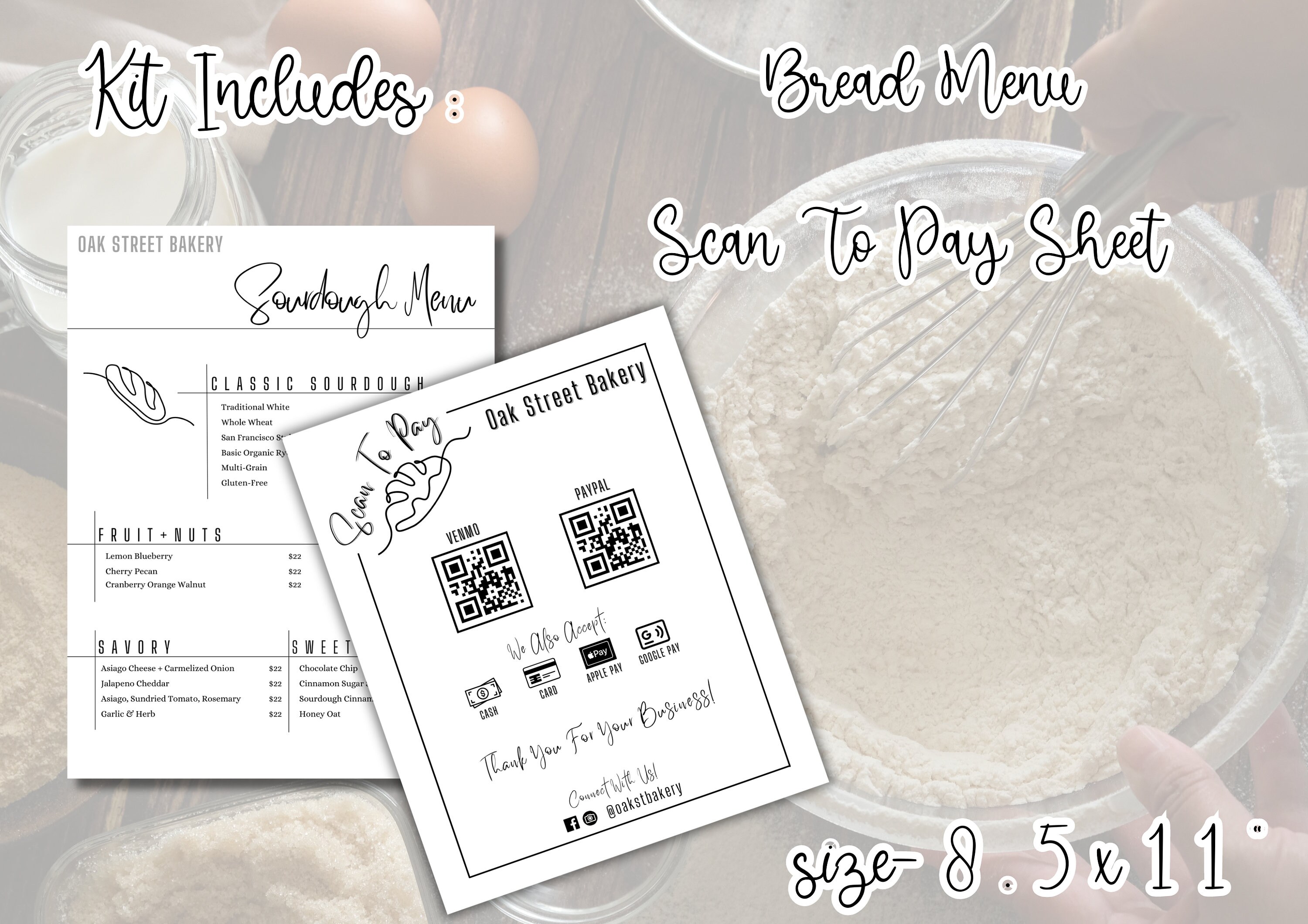 Sourdough Bread Menu, Pricing & Options List; Custom Bakery Menu; Home ...