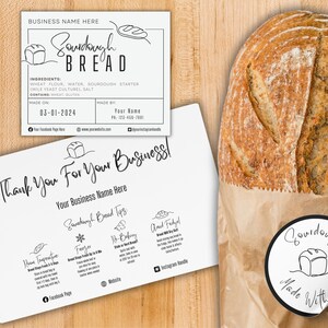 COMPLETE SOURDOUGH BUNDLE: Bread Thank You Card & Tags; Bread ...