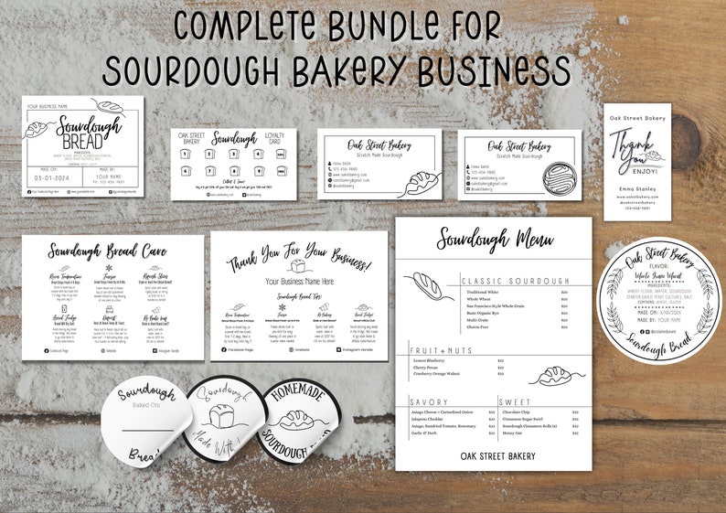 COMPLETE SOURDOUGH BUNDLE: Bread Thank You Card & Tags; Bread ...