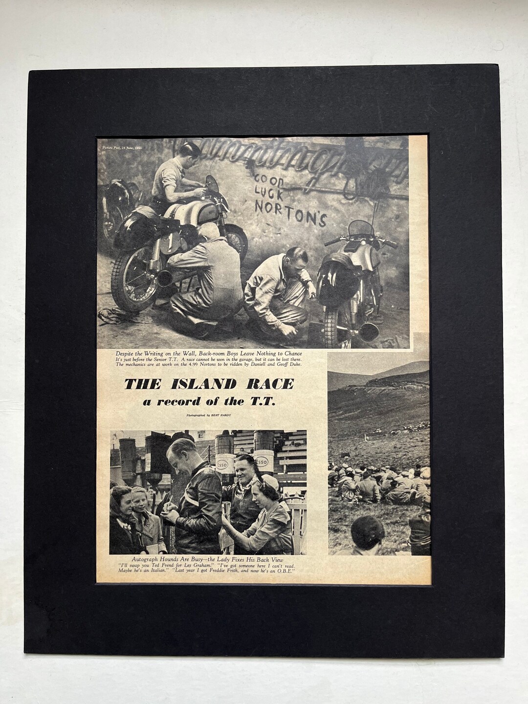 1950 Isle of Man TT Motorcycle Racing Vintage Print - Etsy