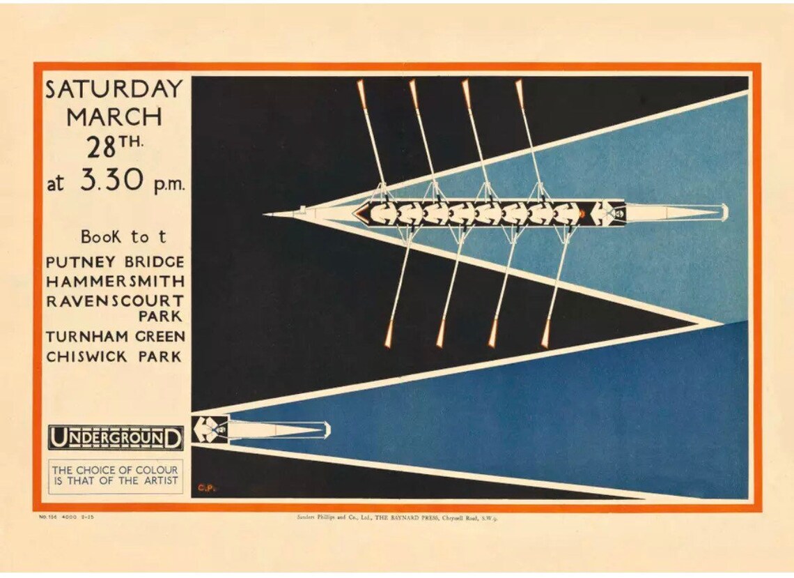 London Boat Race Advertising Poster Art Deco 1925 - Etsy