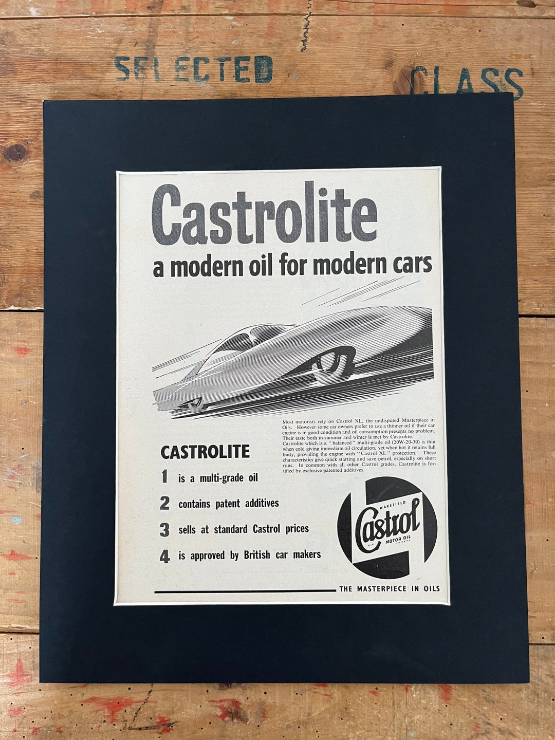 Vintage Castrol Oil Advertisement Print 1950s - Etsy UK