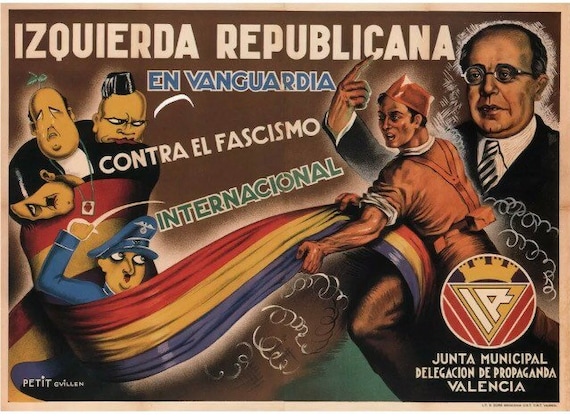 1937 Spanish civil war Republican propaganda poster | Etsy