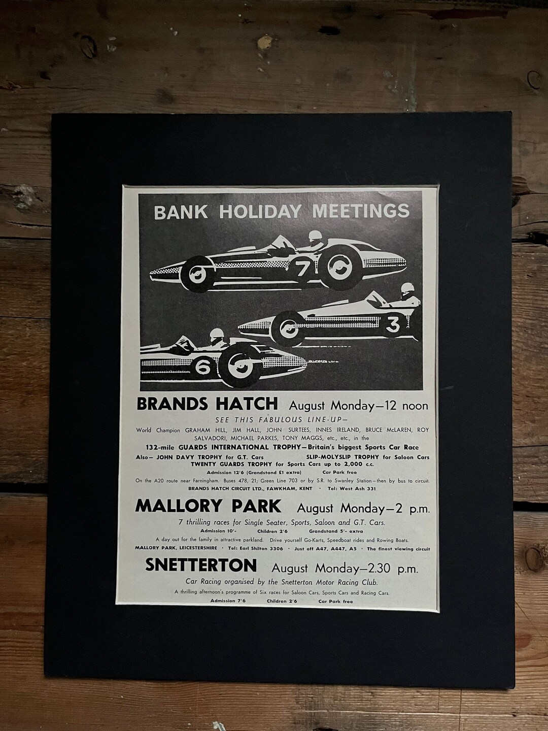 Vintage British Formula 1 Advertising Print 1961 - Etsy