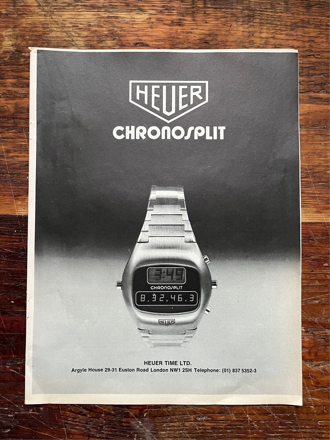 Vintage Tag Heuer Advertisement C1973 - Etsy