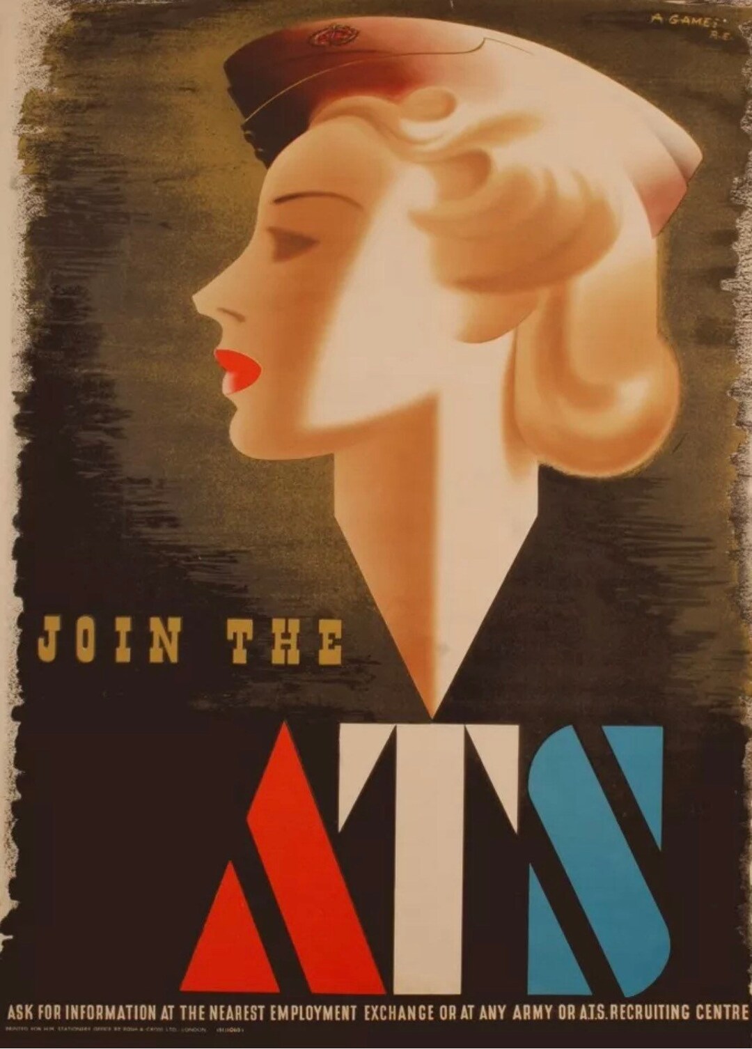 WW II Propaganda Poster join the ATS - Etsy UK