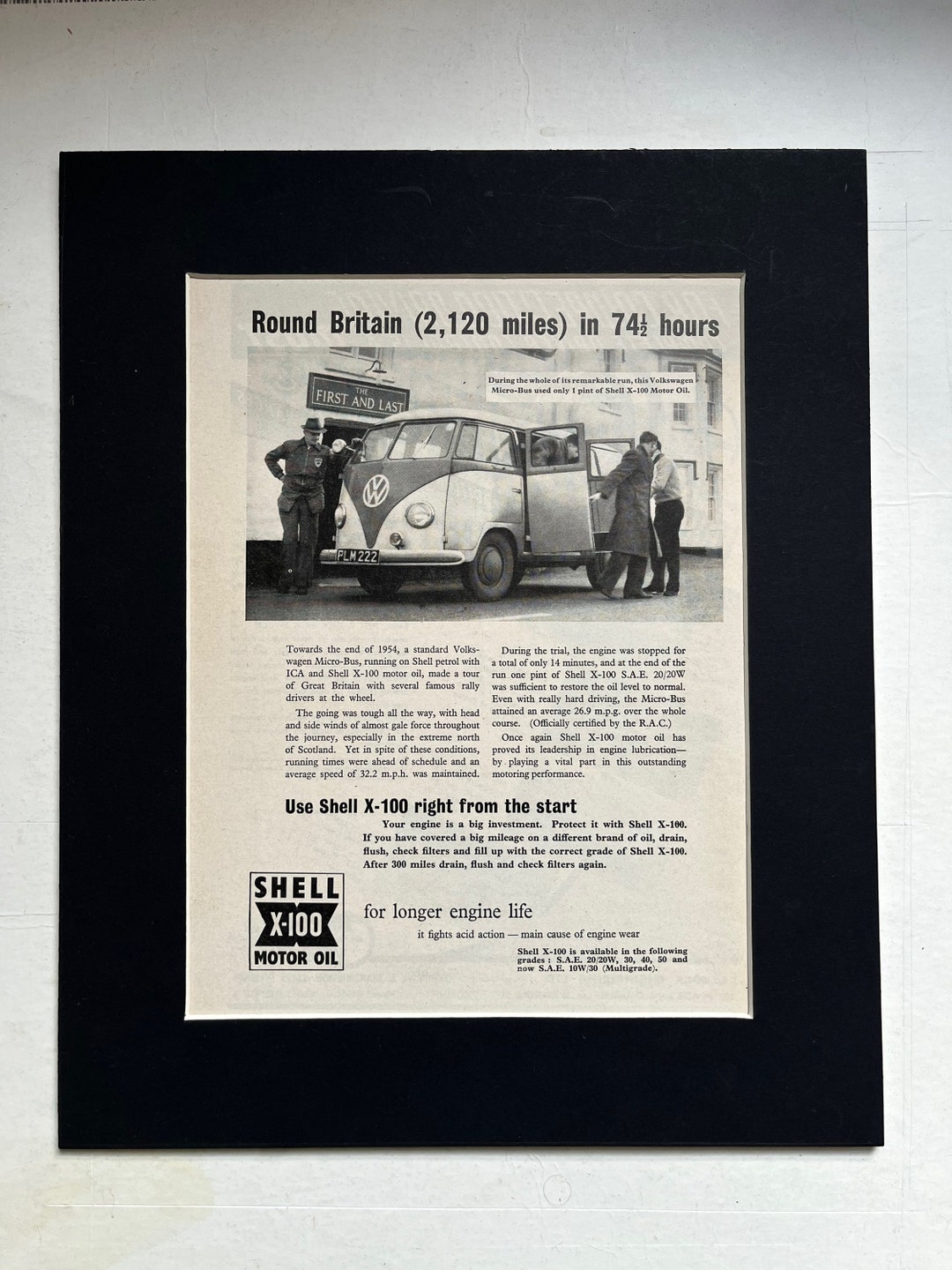 Vintage VW Barndoor Bus Print 1955 - Etsy