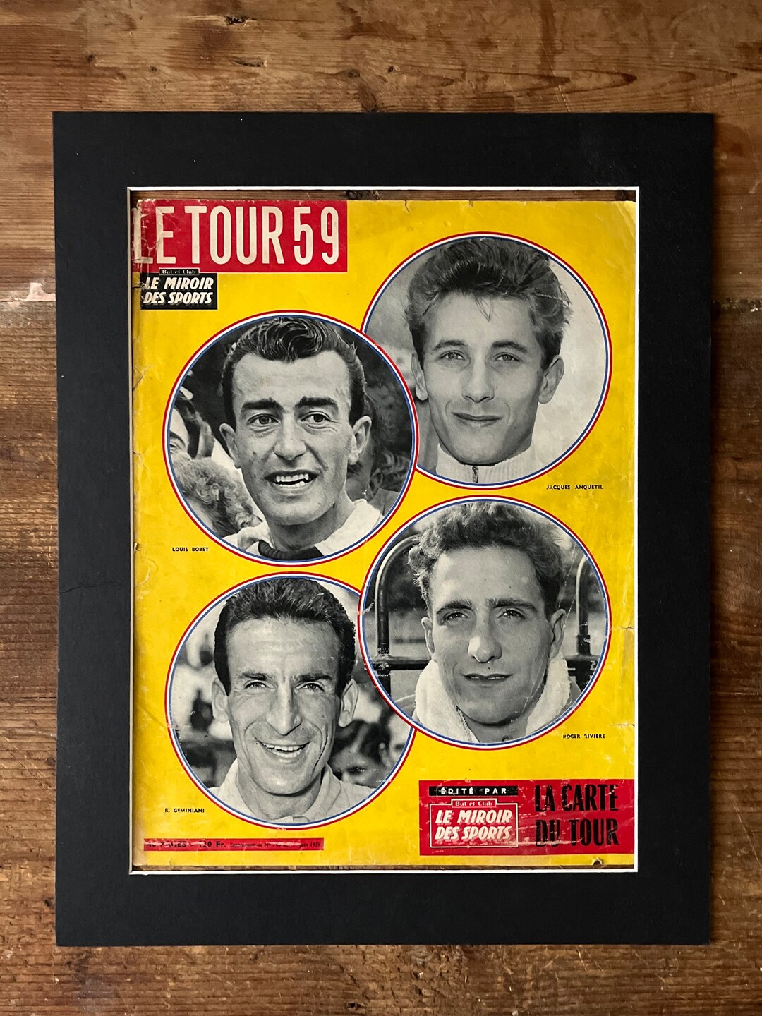 1959 Tour De France Original Vintage Cycling Magazine Print Raphael ...