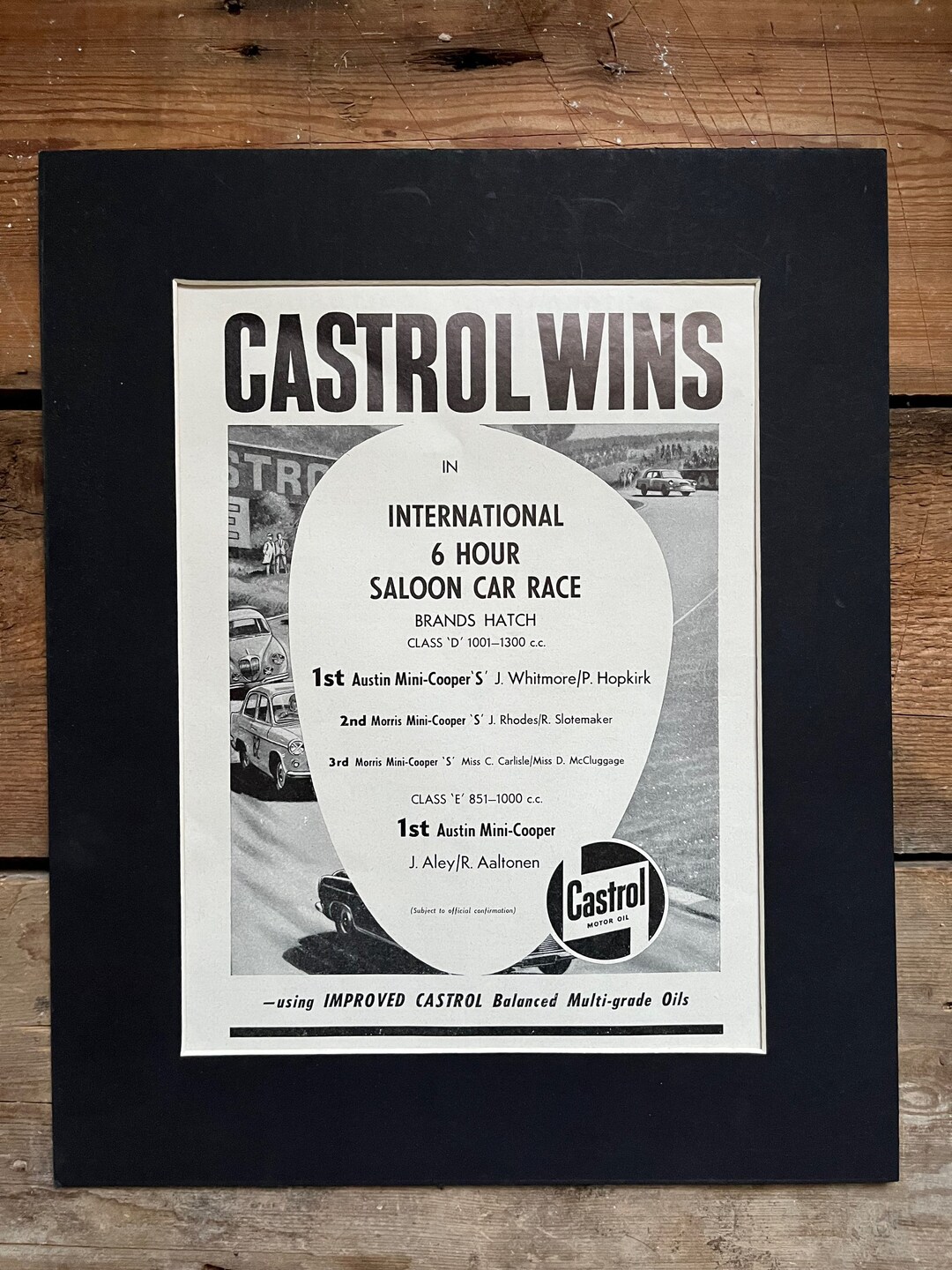 Vintage Castrol / Italian Grand Prix Print 1963 - Etsy