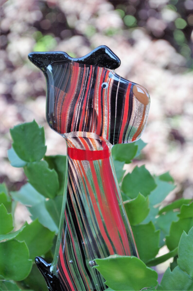 Brindle Dog Plant Stake Garden Sculpture Garden Art - Etsy